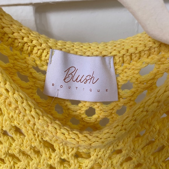 Blush | Tops | Yellow Crochet Crop Tank Top | Poshmark